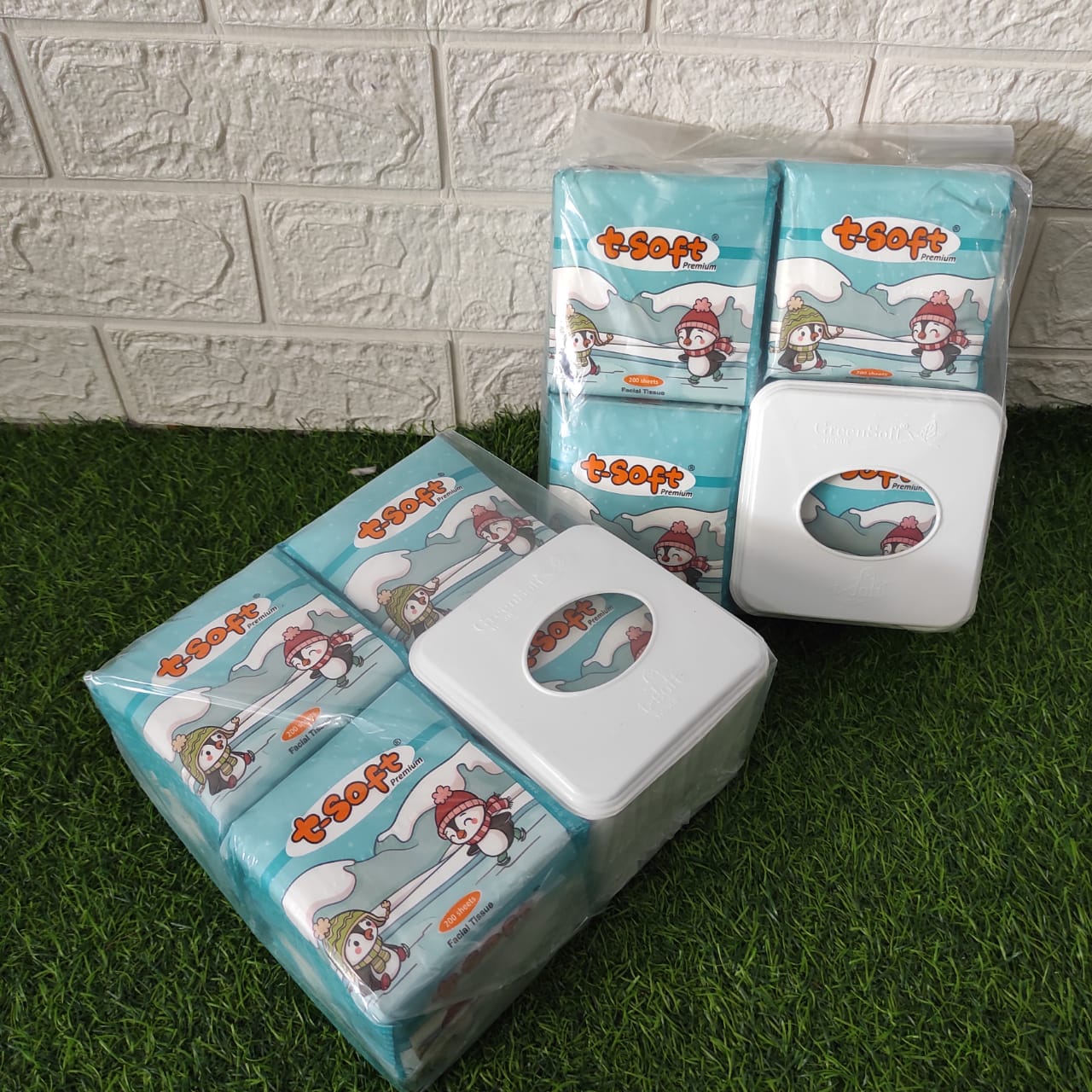 Jual t-tissue kecil , 1 kemasan isi 4 tisu bonus 1 tempat tisu | smksip